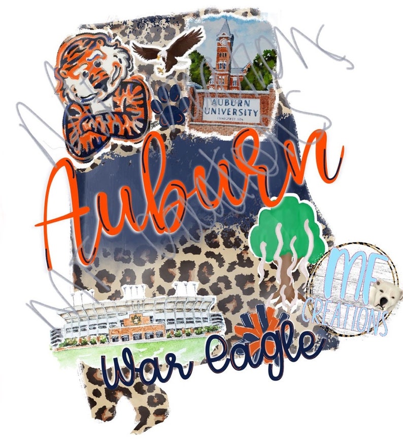 Auburn Tigers Sublimation Png - Etsy