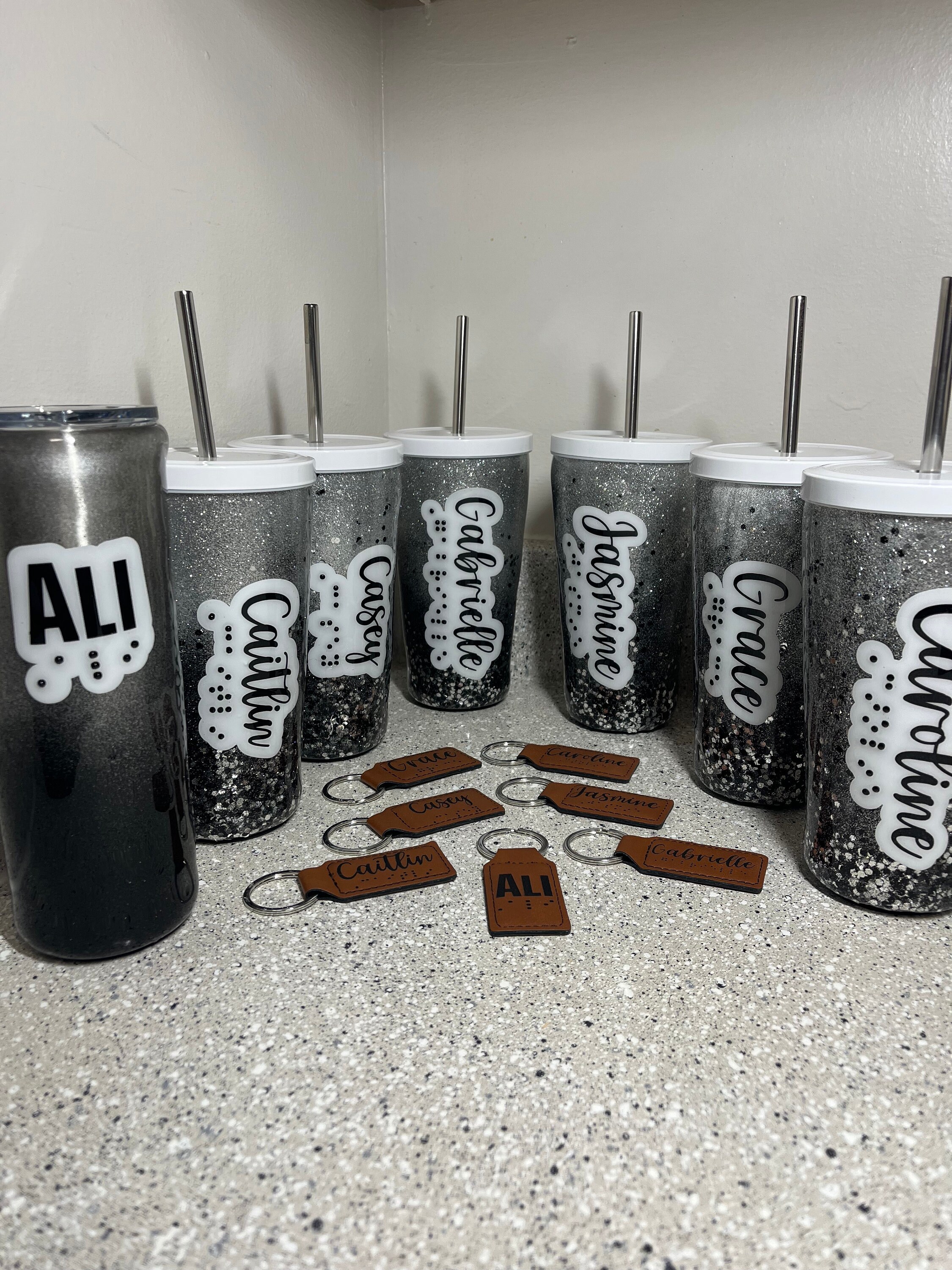 Write on Brailler, Braille Glitter Tumbler With Name Tvis, VI, O&ms teachers of the Visually ...