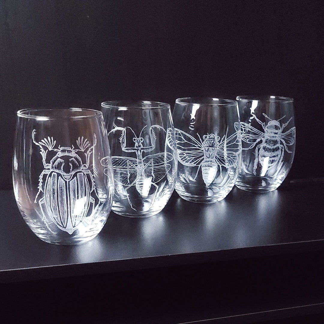 Custom Hand-engraved Glassware Engraved Glassware Etched Glass Custom ...