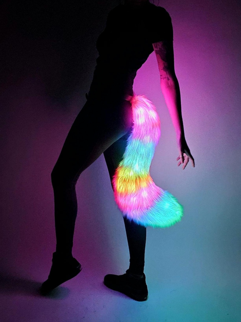 Custom LED Tail | Costume Faux Fur Furry Tail - Etsy