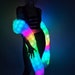 Glow Worm LED Scarf Faux Fur Wrap With Programmable Lights Festival ...