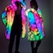 Custom LED Faux Fur Festival Coat | Faux Fur Jacket With Programmable ...