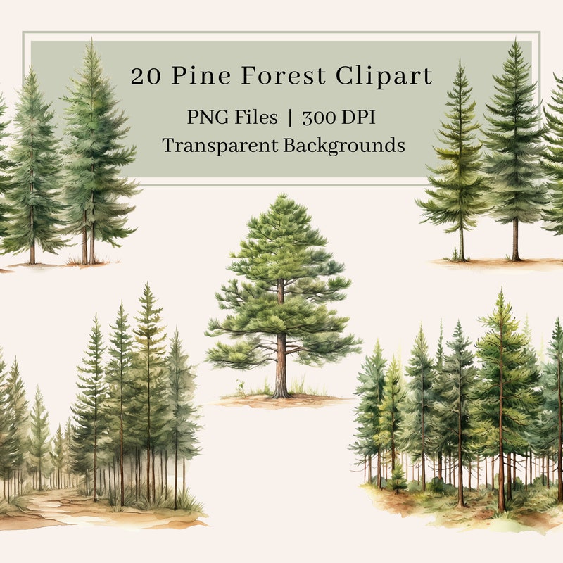 Pine Tree Art - Etsy