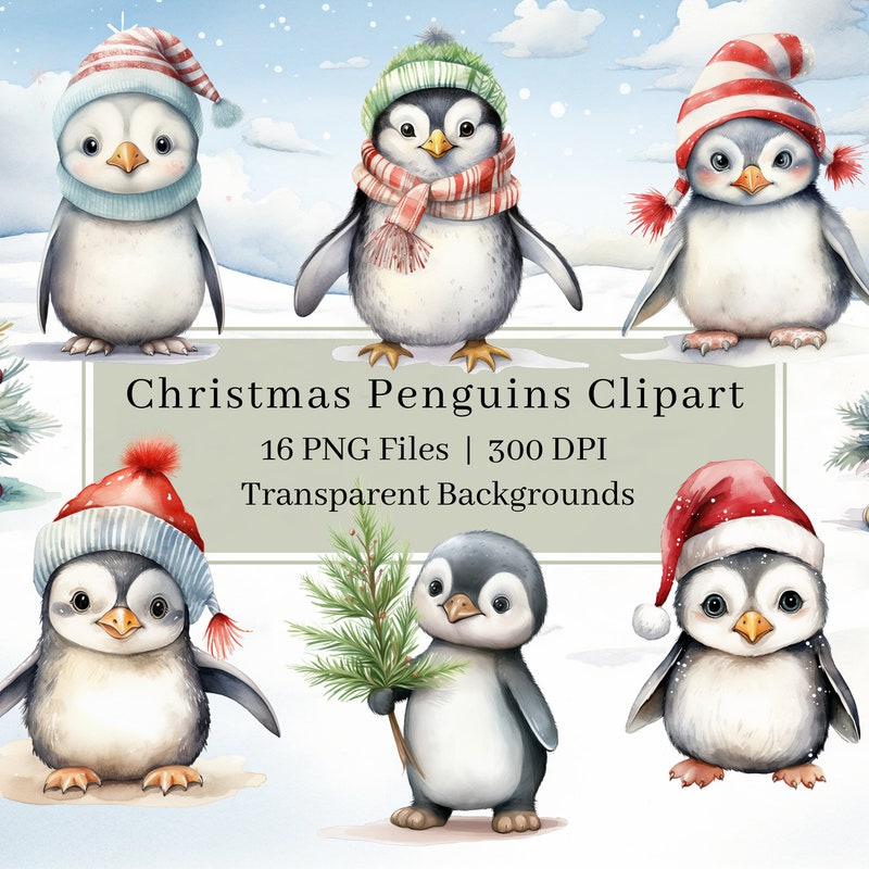 Penguin Clip Art - Etsy