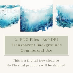 21 Watercolor Sea Creatures Clipart, PNG, Sealife, Wall Art, Turtle ...