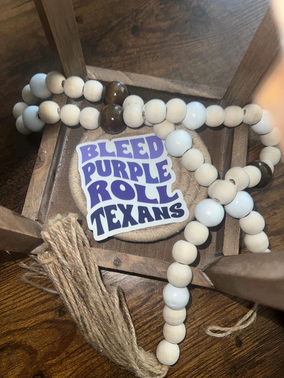 Bleed Purple Roll Texans Tarleton Sticker - Etsy