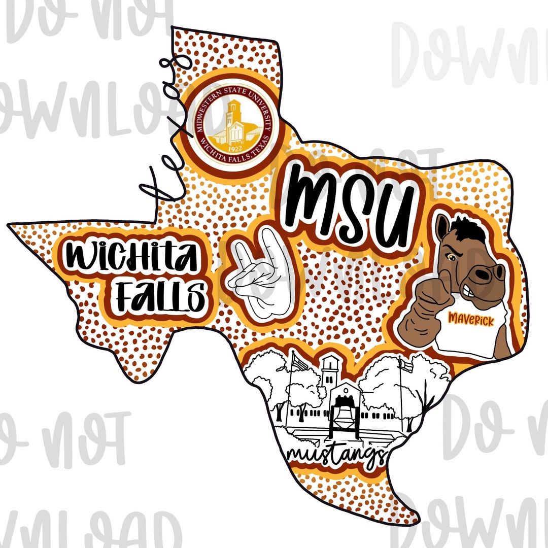Midwestern State Texas Sublimation Design - Etsy