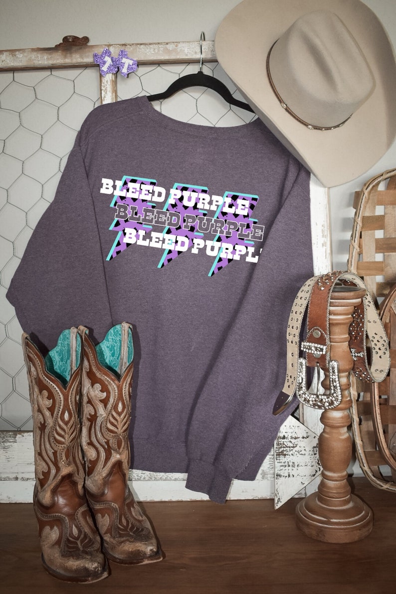 Tarleton Bleed Purple Lightning Bolt Cricut Svg and - Etsy