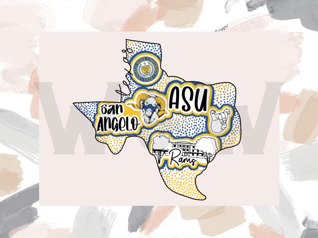 Angelo State University Sublimation and Digital Download File - Etsy