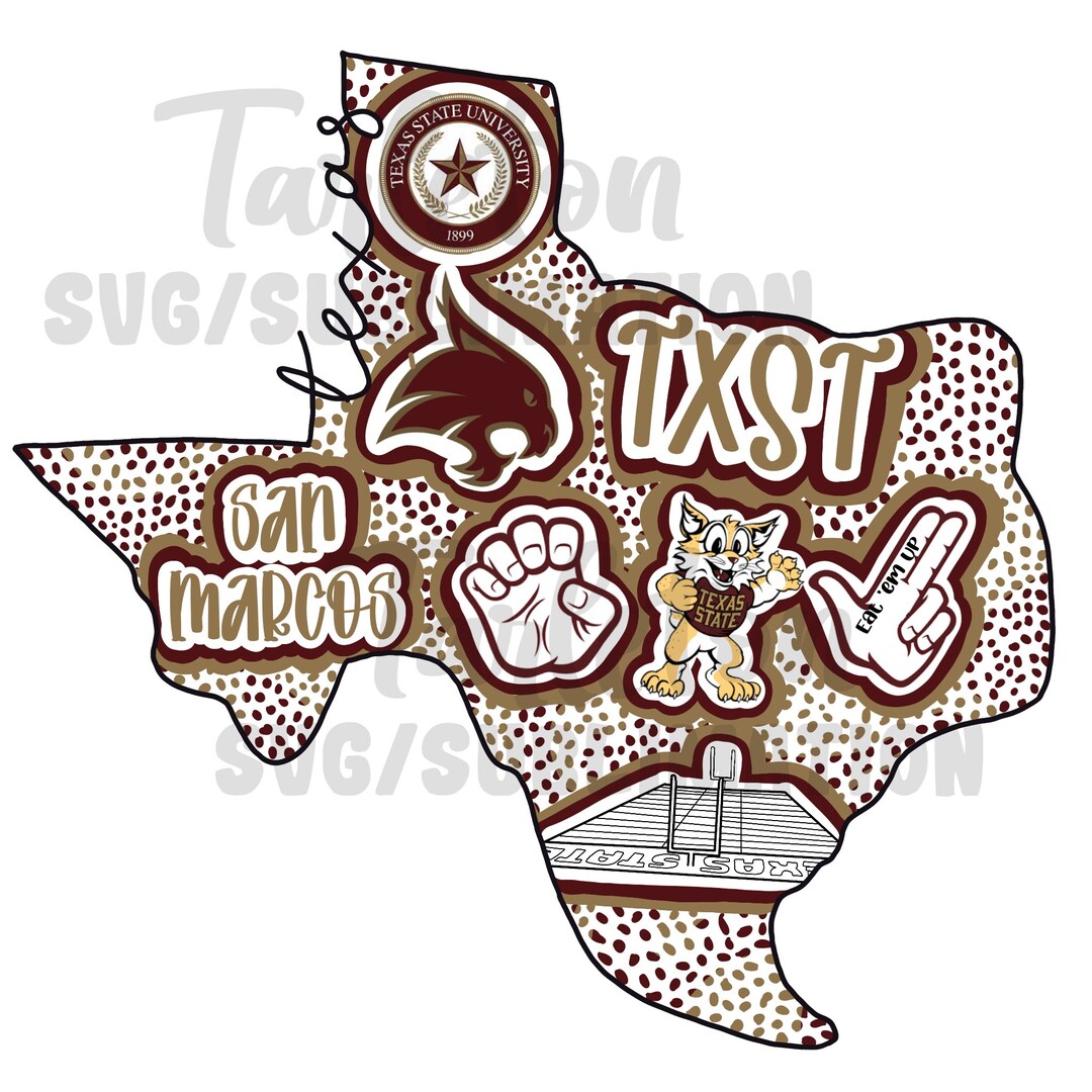 Texas State University Sublimation and Digital Download File - Etsy