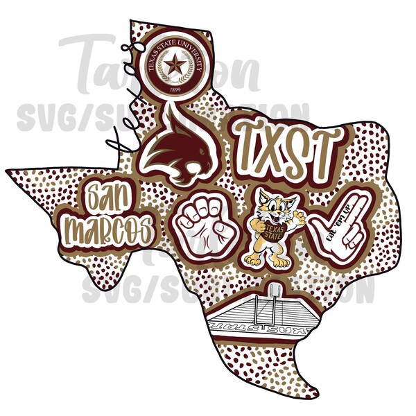 Texas State - Etsy