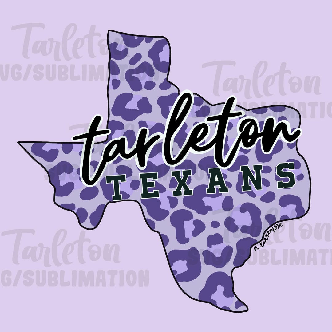 Tarleton Texans Cheetah Print Digital Download File - Etsy