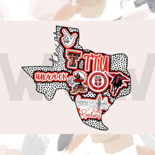 Texas Tech Embroidery - Etsy