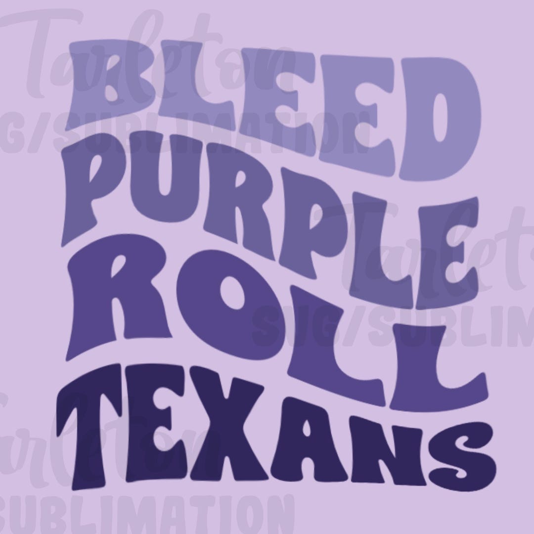 Bleed Purple Roll Texans Png Download File - Etsy