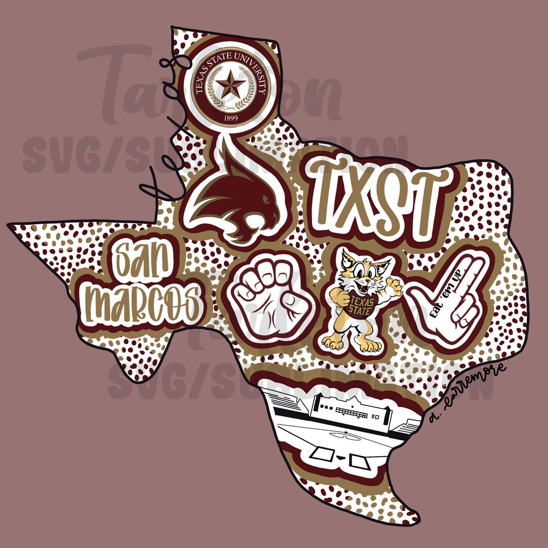 Texas State University Sublimation and Digital Download File - Etsy