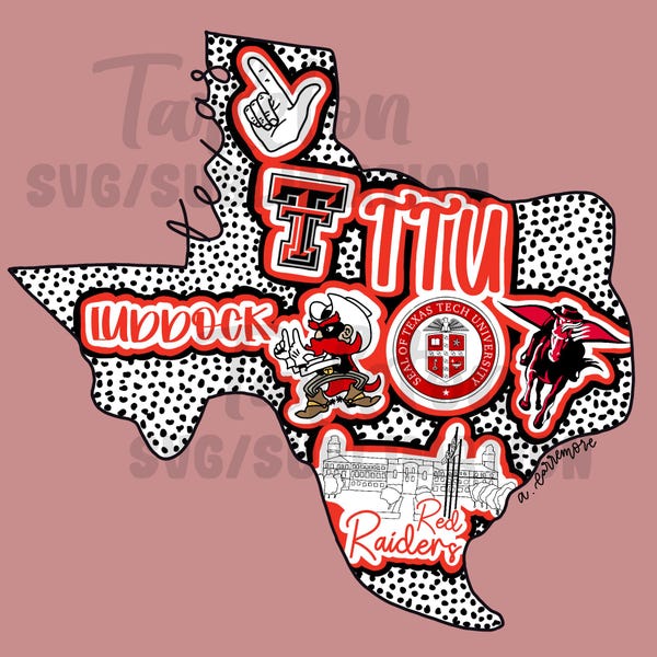 Texas Tech Embroidery - Etsy