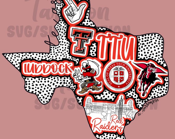 Texas Tech PNG PDF - Etsy