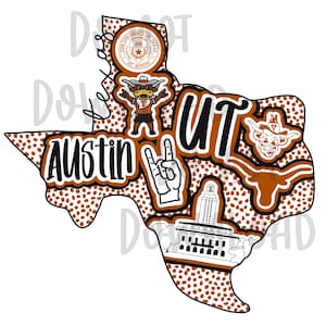 University of Texas Austin Digital Download and Sublimation File - Etsy