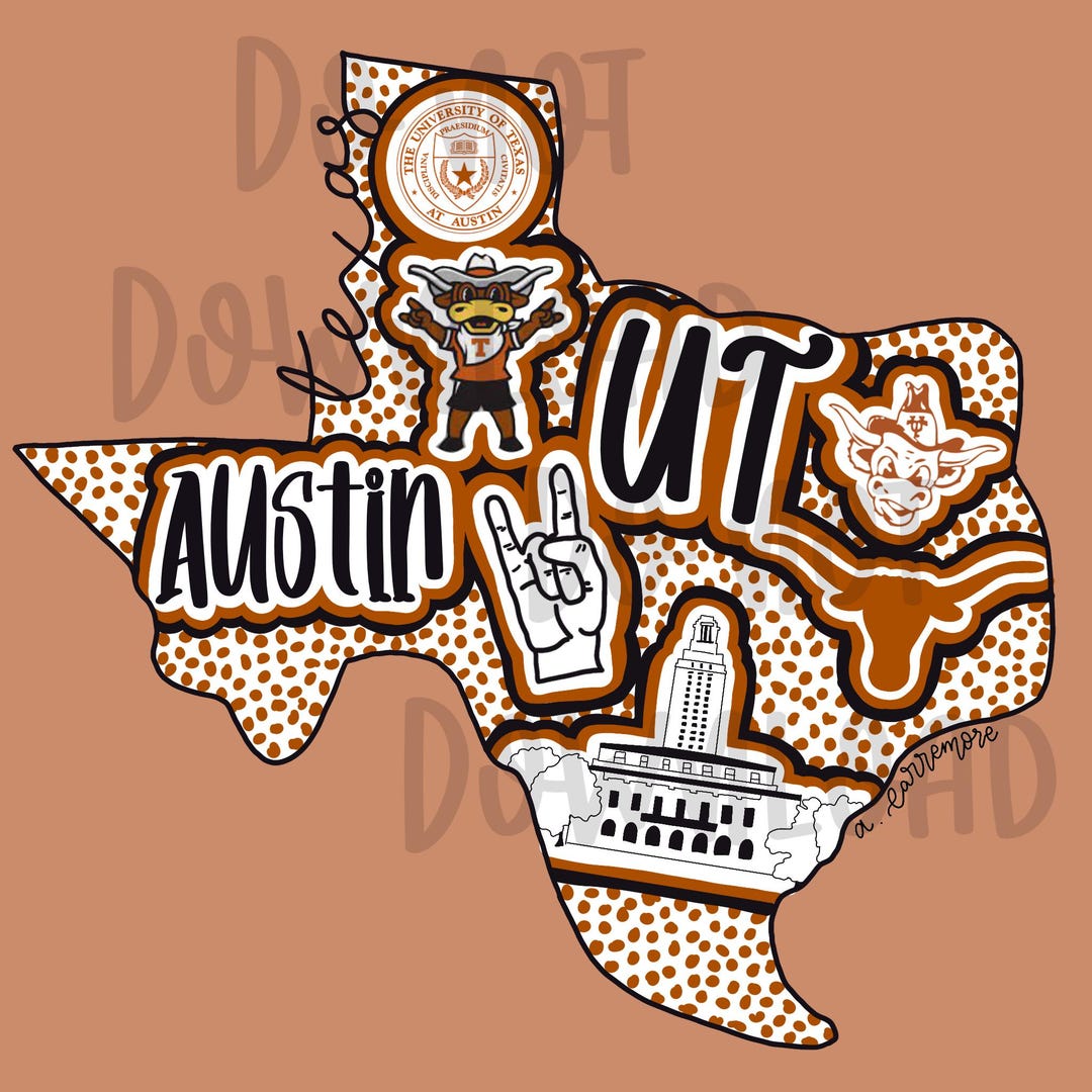 University of Texas Austin Digital Download and Sublimation File - Etsy