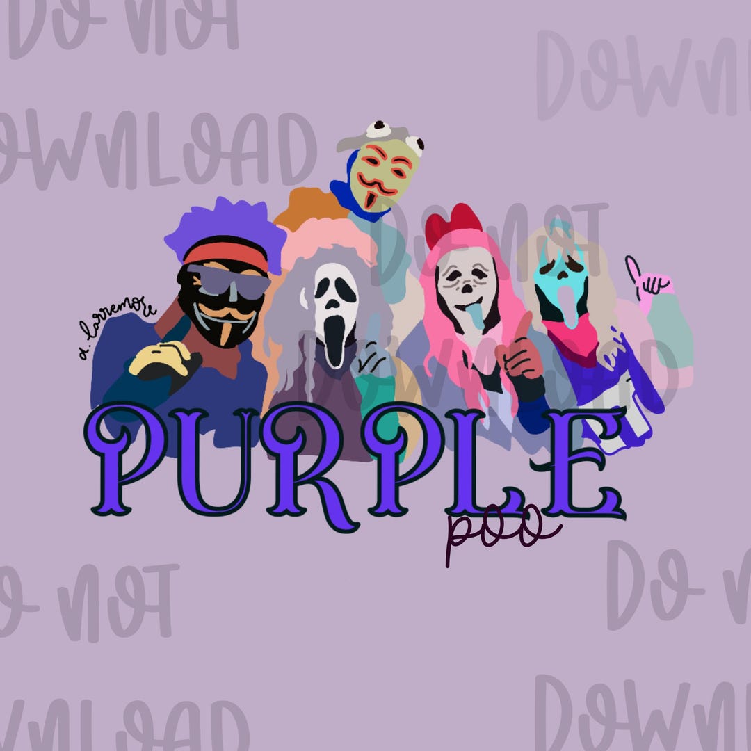 Tarleton Purple Poo PNG and Sublimation Design - Etsy