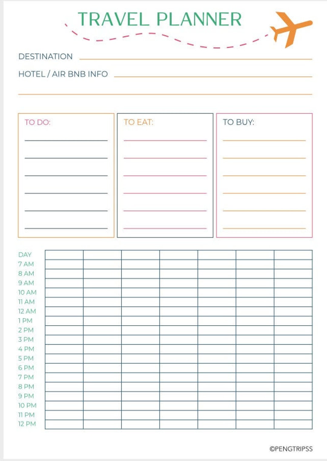 Summer Travel Planner | Holiday Planner | Vacation Planner | Trip ...