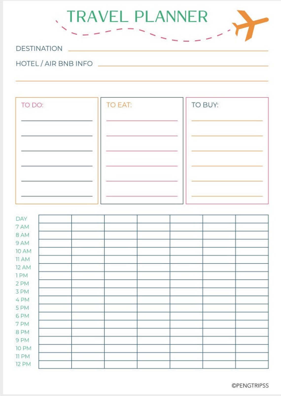 Summer Travel Planner | Holiday Planner | Vacation Planner | Trip ...