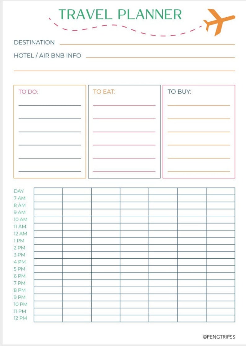 Summer Travel Planner | Holiday Planner | Vacation Planner | Trip ...