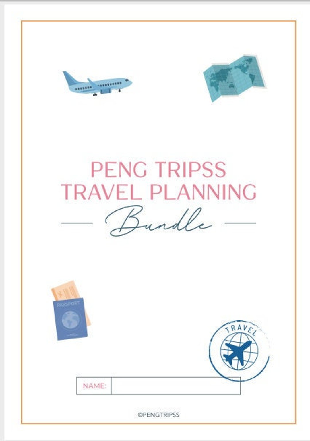 Travel Planner Bundle | Travel Checklist | Travel Packing List | Carry ...