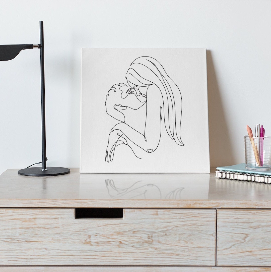 Romantic Couple Line Art Love Line Art One Line Drawing - Etsy