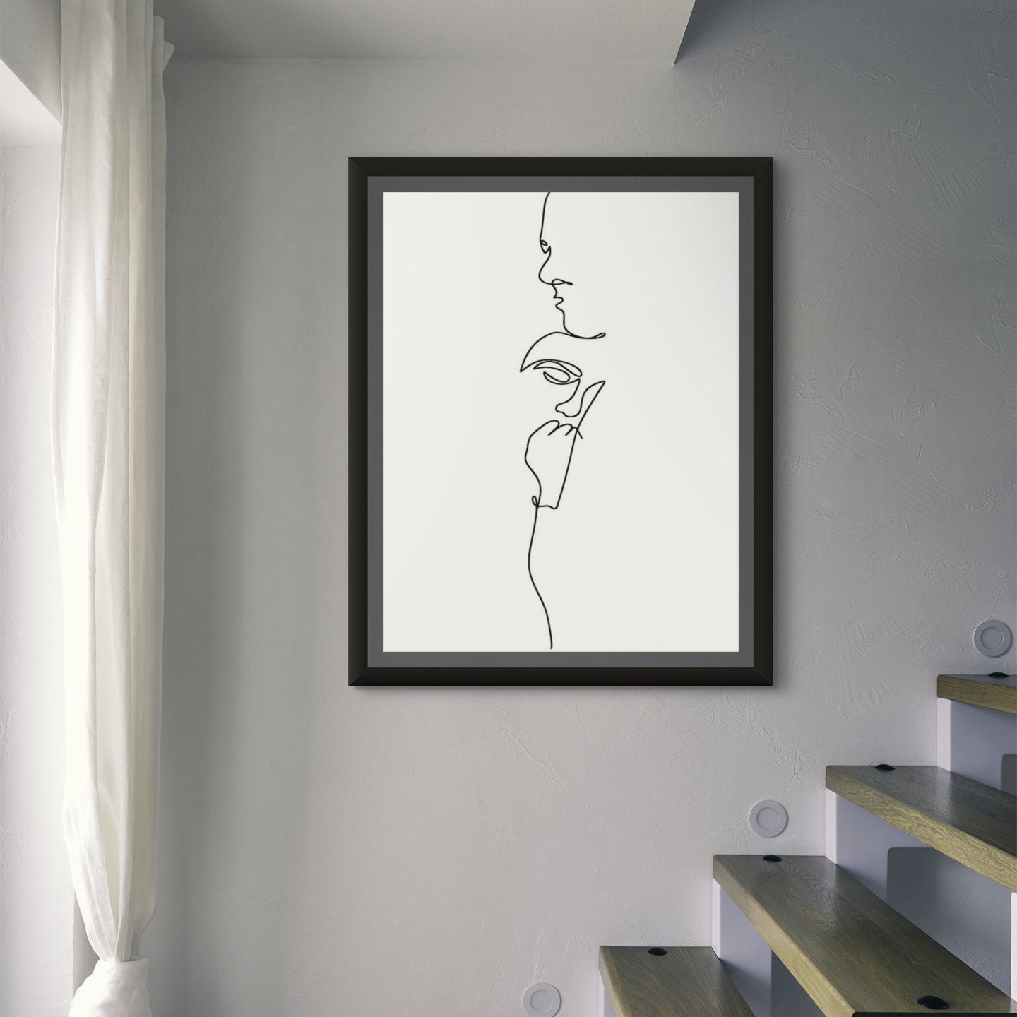 Abstract Couple Line Art, Couple Line Drawing, Single Line Art ...