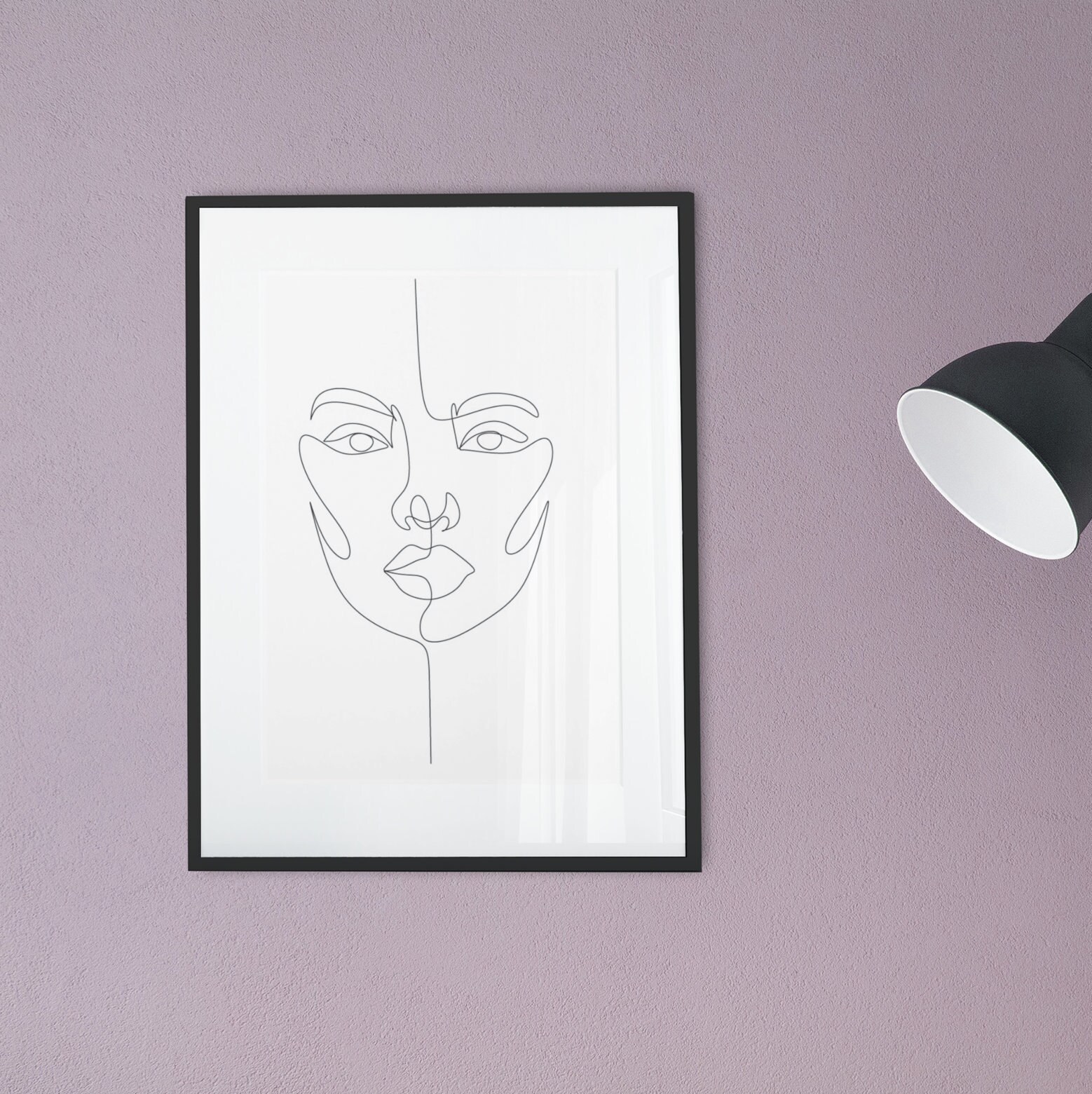 Abstract Face Line Art, Single Line Art, Woman Line Drawing, Simple ...