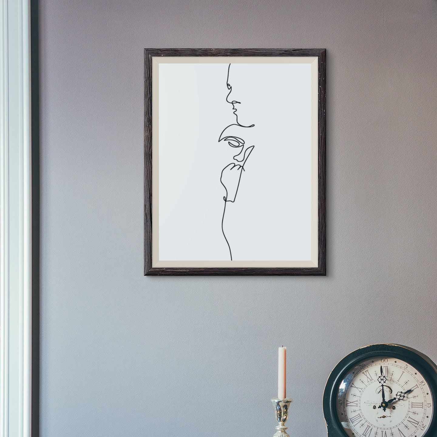 Abstract Couple Line Art, Couple Line Drawing, Single Line Art ...