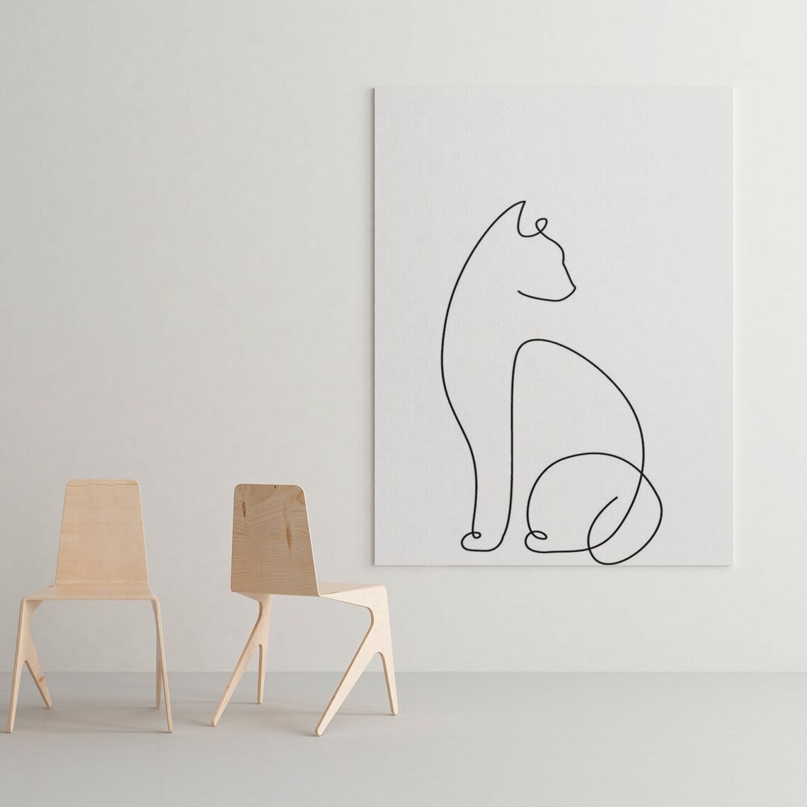 Cat Line Art, Single Line Art, One Line Drawing, Minimal Line Art, Cat ...
