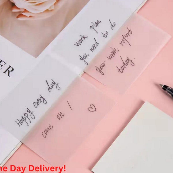 Transparent Tab Sticky Notes - Etsy