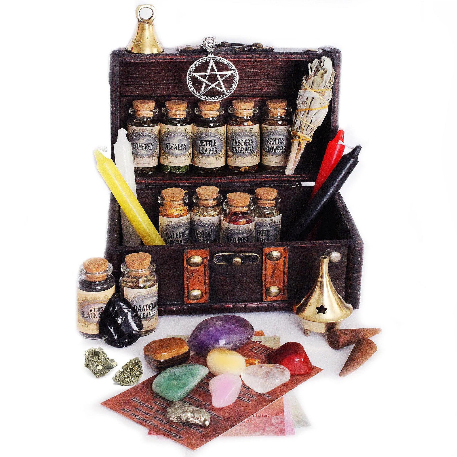 Witchcraft Kit Apothecary Kit Box With Wiccan Supplies Witch - Etsy
