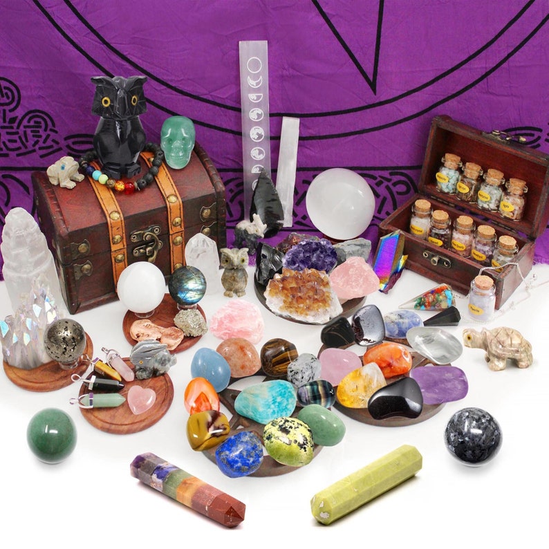 Witchcraft Kit of Crystals Witch Kit Box With Wiccan - Etsy