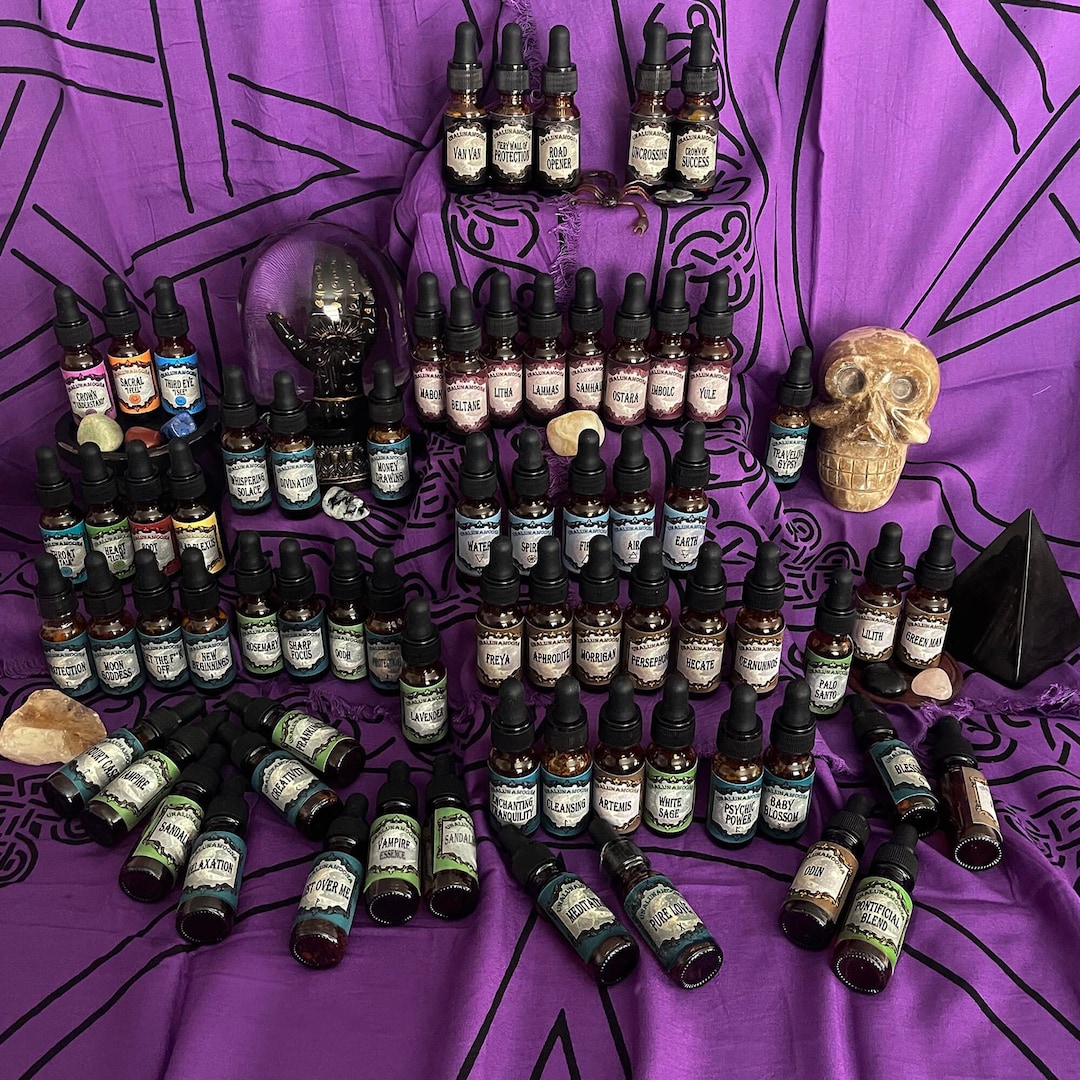 Oils for Witchcraft Kit, Witchcraft Oils, Apothecary Kit With Wiccan ...
