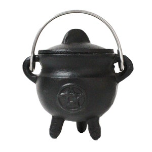 Cauldron Cast Iron With Tripod Witchcraft Kit of Cast Iron Cauldrons for Witches Wiccan Supplies ...