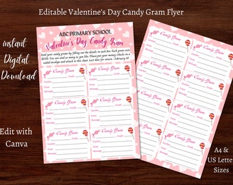 School Valentine Gram - Etsy