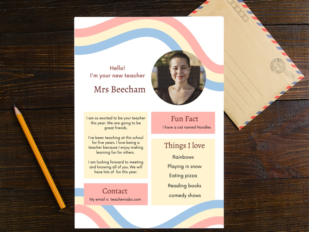 Meet the Teacher Editable Canva Template| DIY Printable Back to School ...