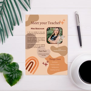 Meet the Teacher Editable Canva Template| DIY Printable Back to School ...