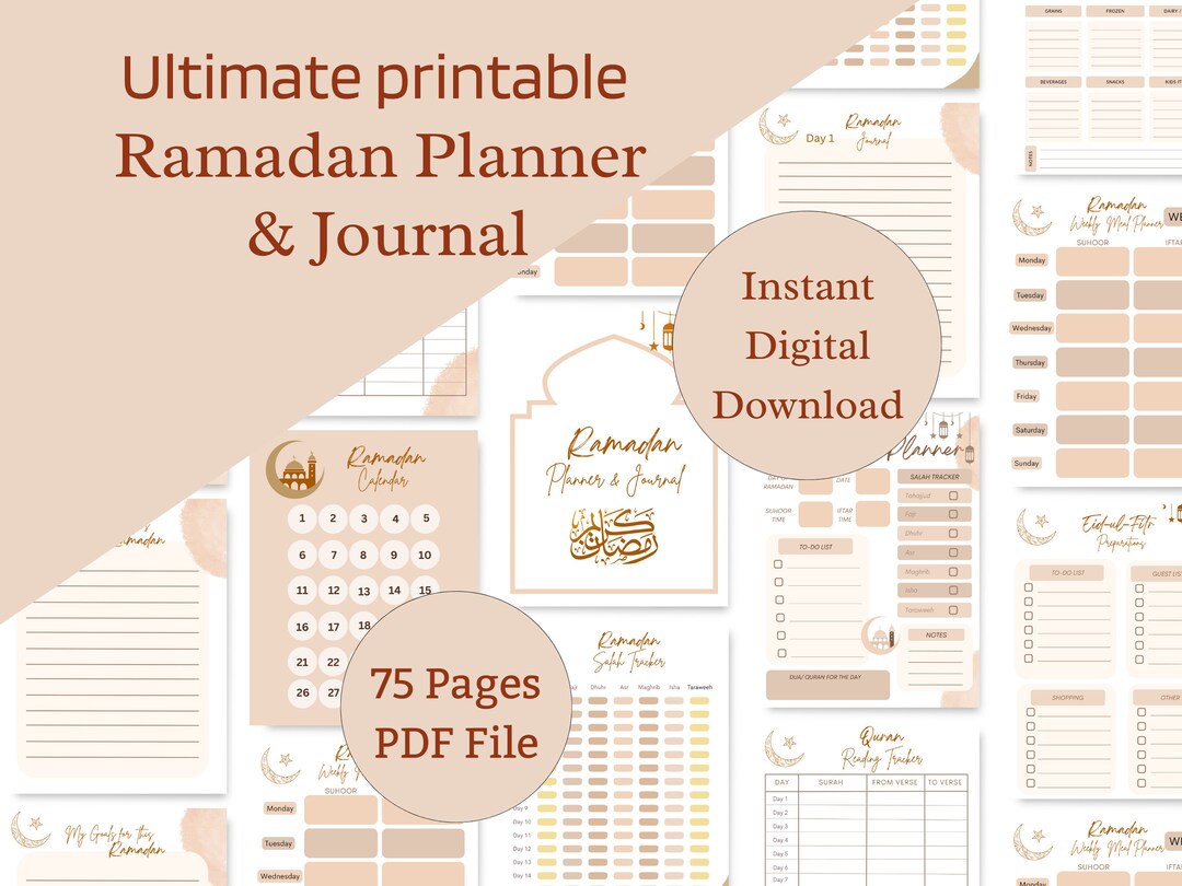 Ultimate Ramadan Planner Journal Printable Ramadan Planner PDF Download ...