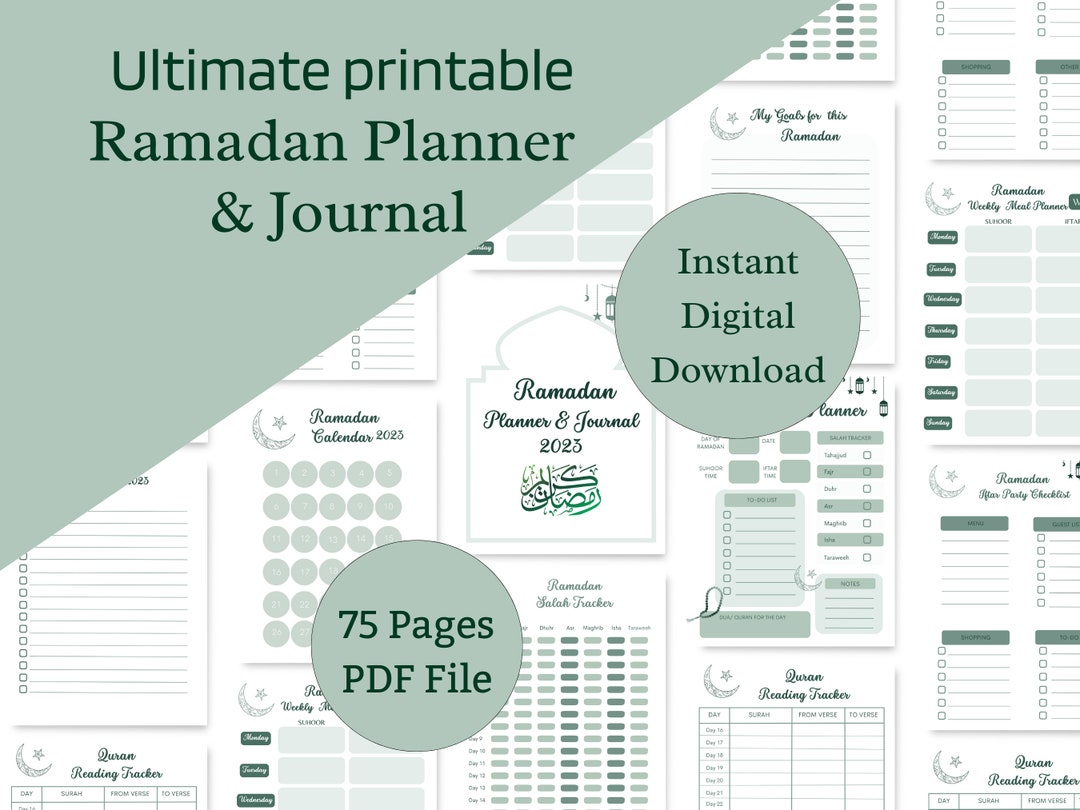 Ultimate Ramadan Planner Journal Printable Ramadan Planner PDF Muslim ...