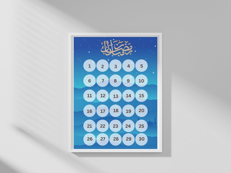 Ramadan Calendar 2024 Printable Ramadan Advent Calendar Countdown Calendar to Eid Ramadan ...