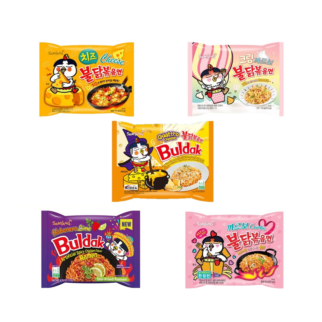 Samyang 2023 New Flavor Combo cheese/carem/quattro/habanero/carbo - Etsy