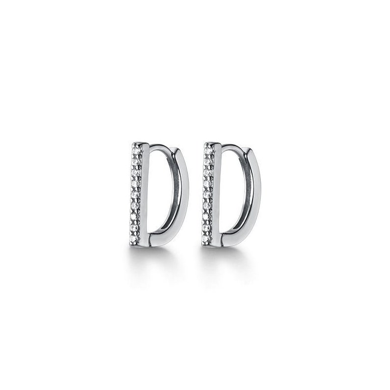 N O L O d Flat Huggie Hoop Earrings Flat Back D - Etsy