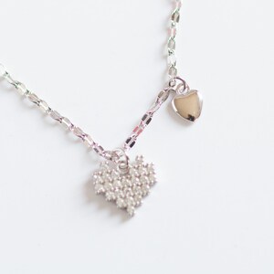 Cute 8 Bit Pixel Necklace, Geometric Heart Necklace, 8 Bit Gamer ...
