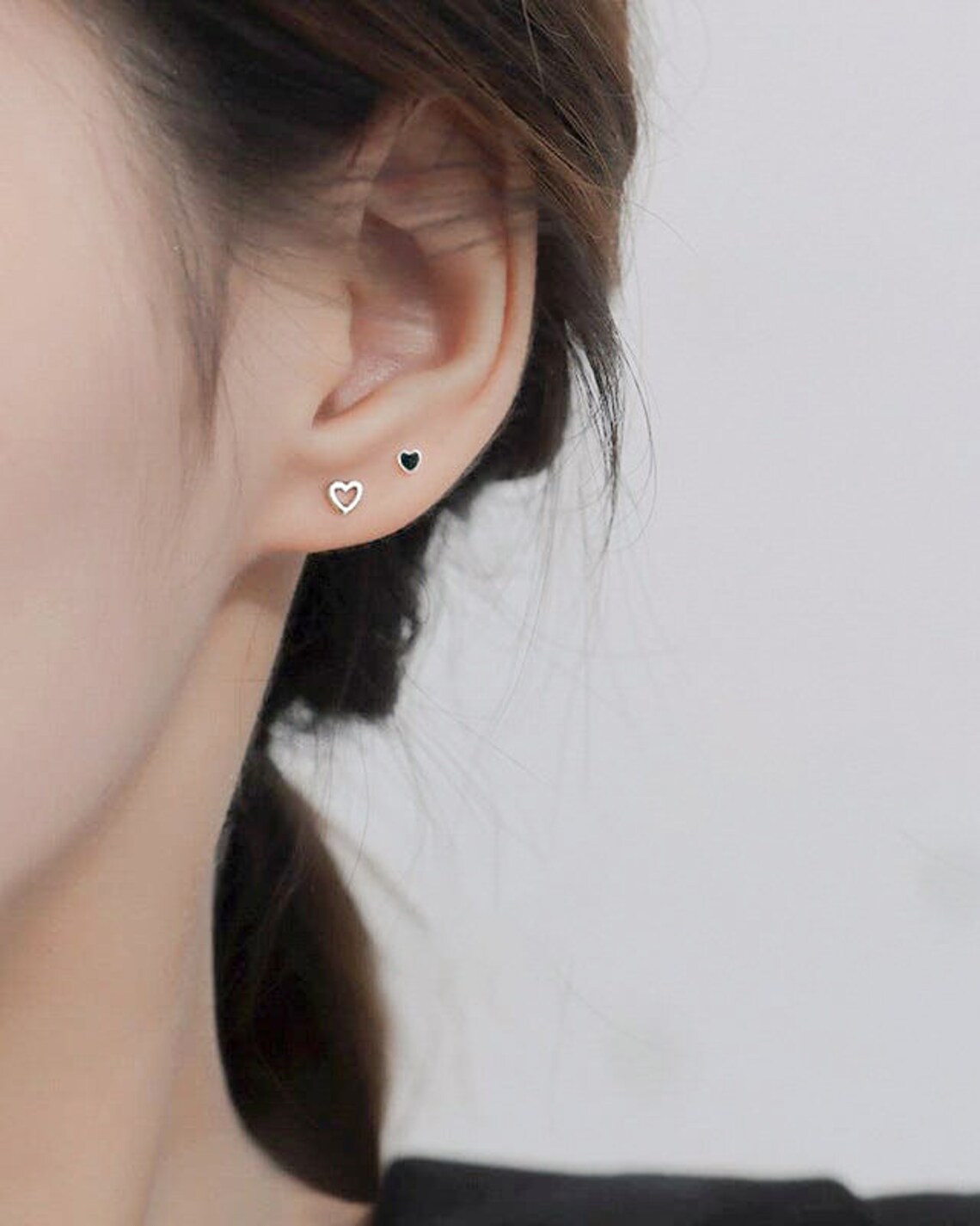 3 Heart Mini Stud Earring Set Cute Dainty Heart Earrings - Etsy