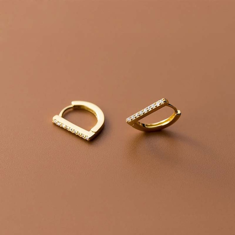 N O L O d Flat Huggie Hoop Earrings Flat Back D - Etsy