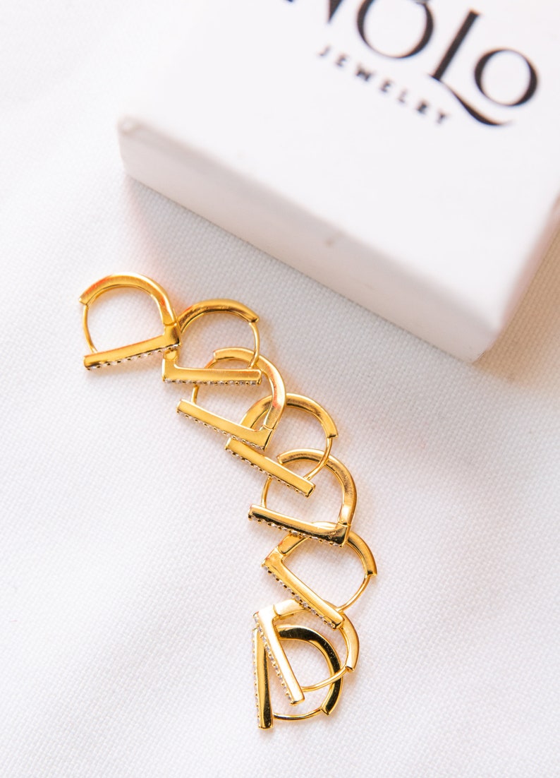 N O L O d Flat Huggie Hoop Earrings Flat Back D - Etsy